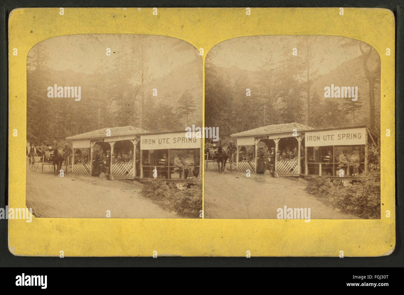 A photograph by Charles L. Gillingham showing Iron Ute Spring ...