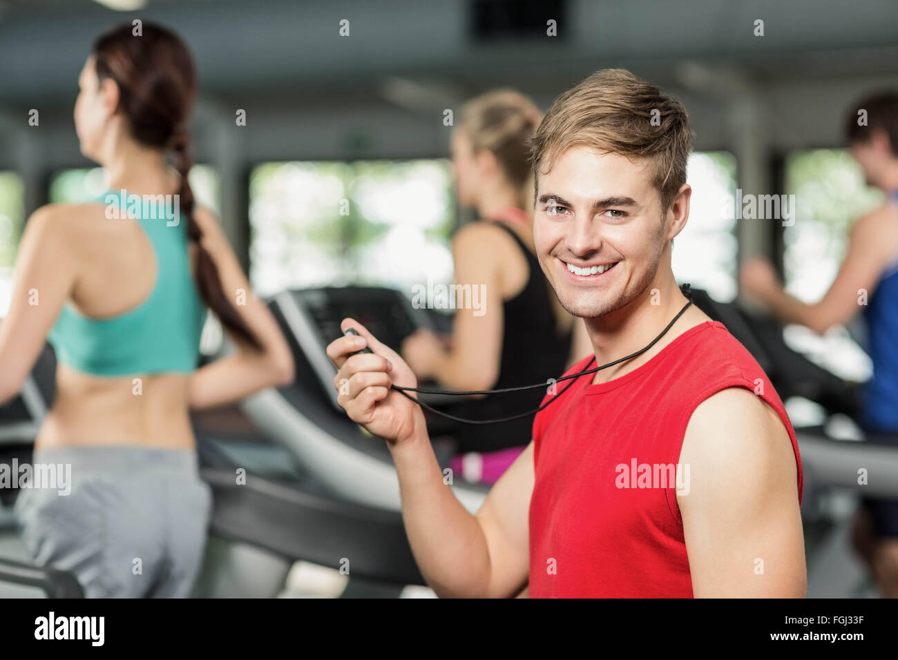 Male personal trainer young hi-res stock photography and images - Alamy