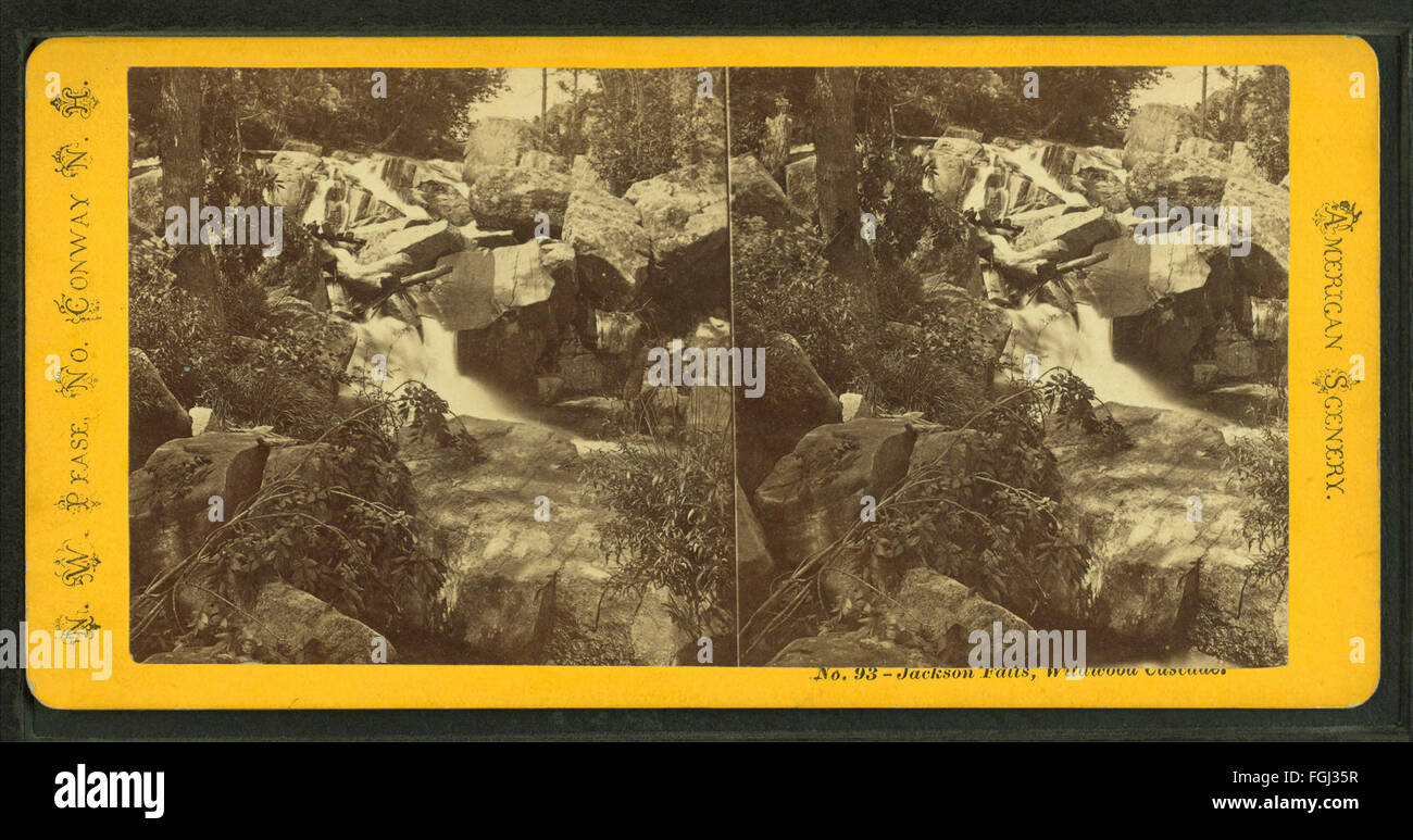 A photograph by Nathan W. Pease showing Jackson Falls at Wildwood ...