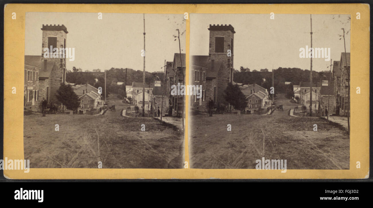 A photograph by H.S. Tousley showing the town of Keeseville, New York ...
