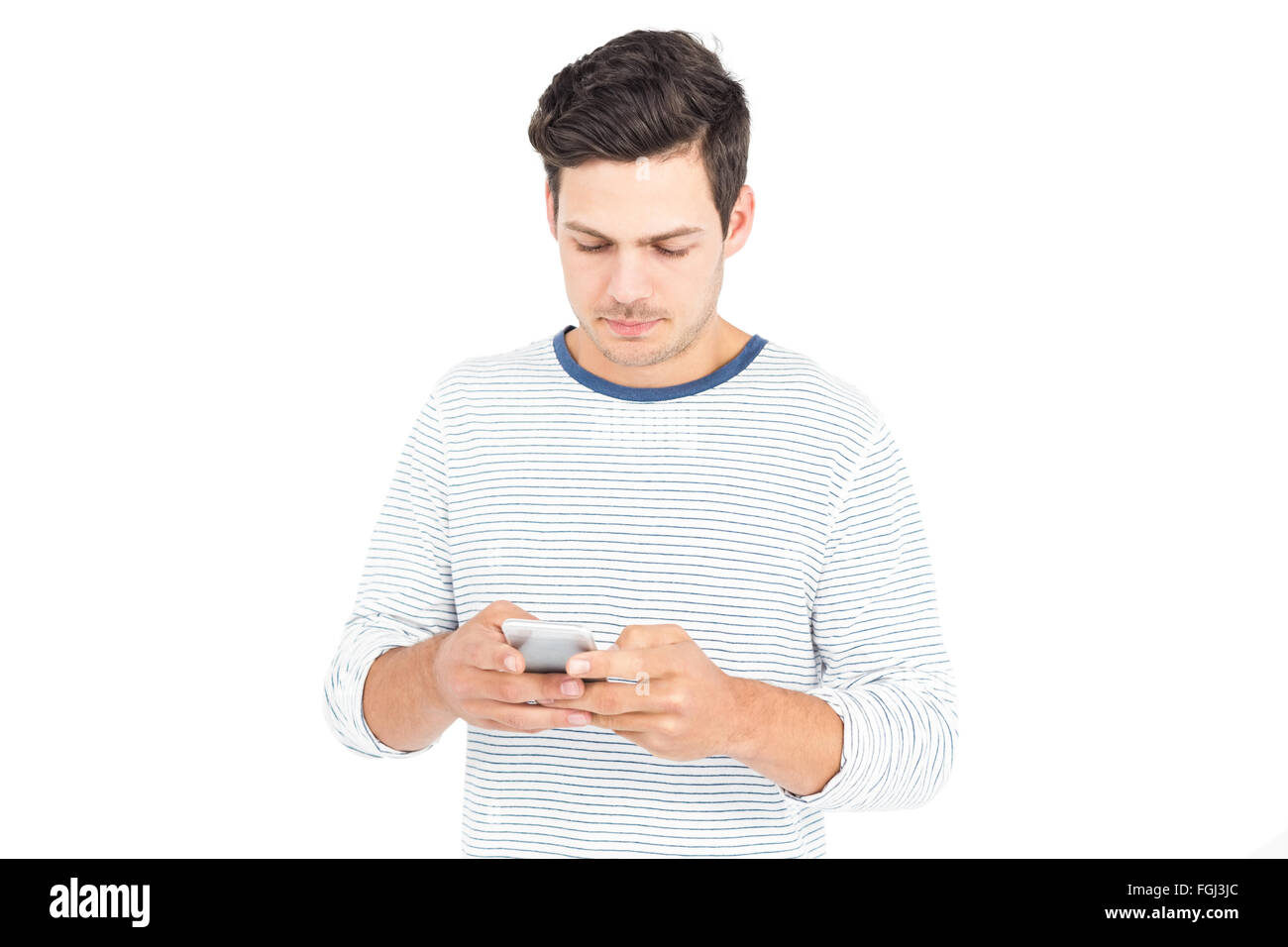 Man using his phone Stock Photo - Alamy
