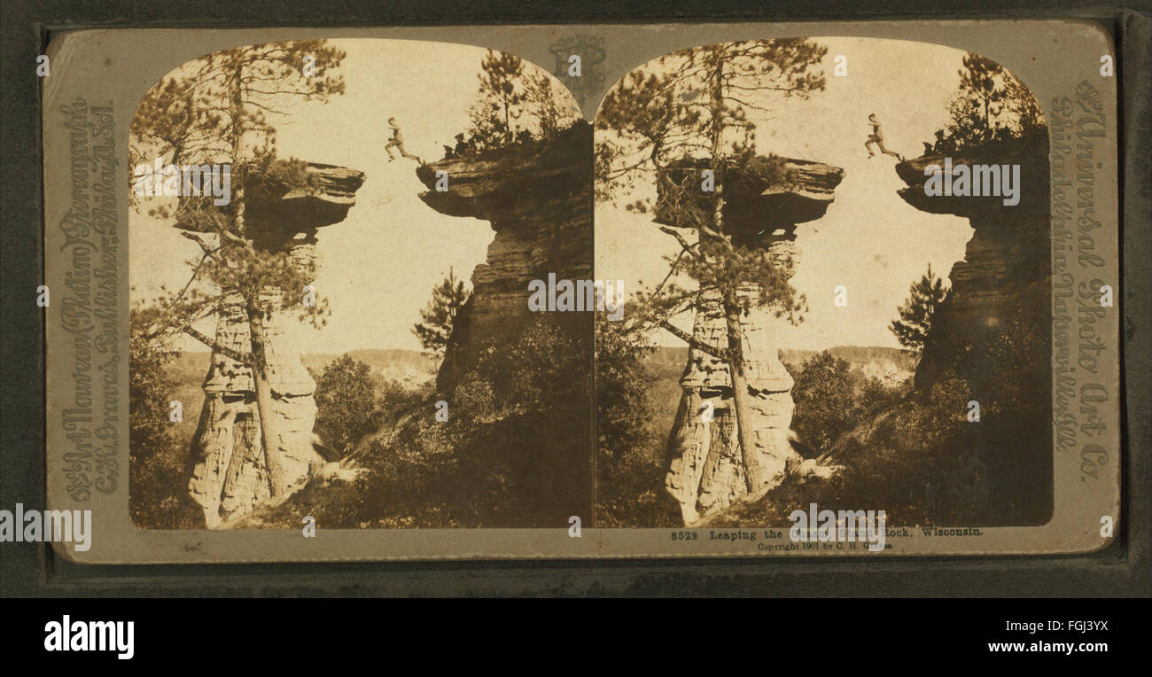 A stereoscopic view from the Robert N. Dennis collection depicts a ...