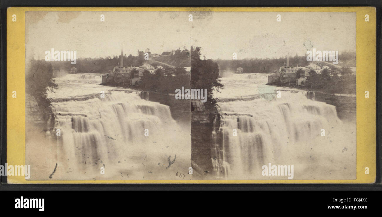 A photograph by E. & H.T. Anthony of the Lower Falls of the Genesee ...