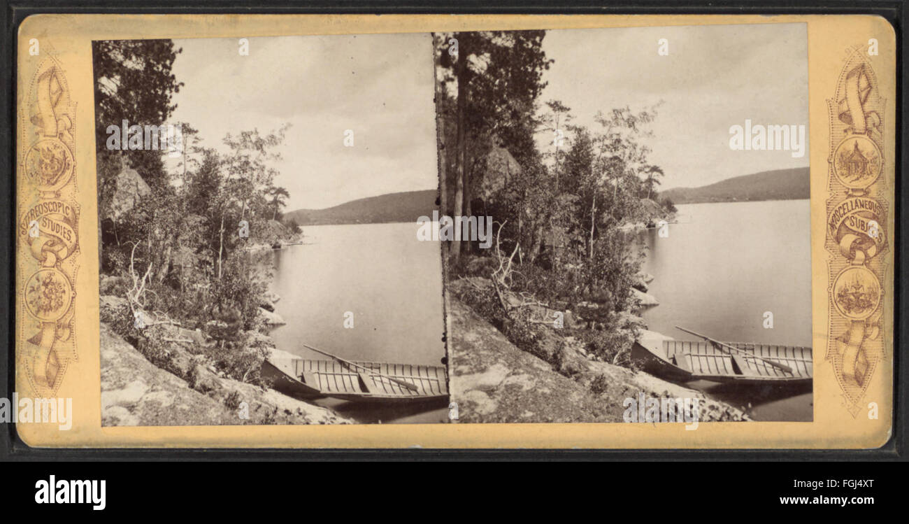 A photograph of Lower Saranac Lake in the Adirondacks, New York, from ...