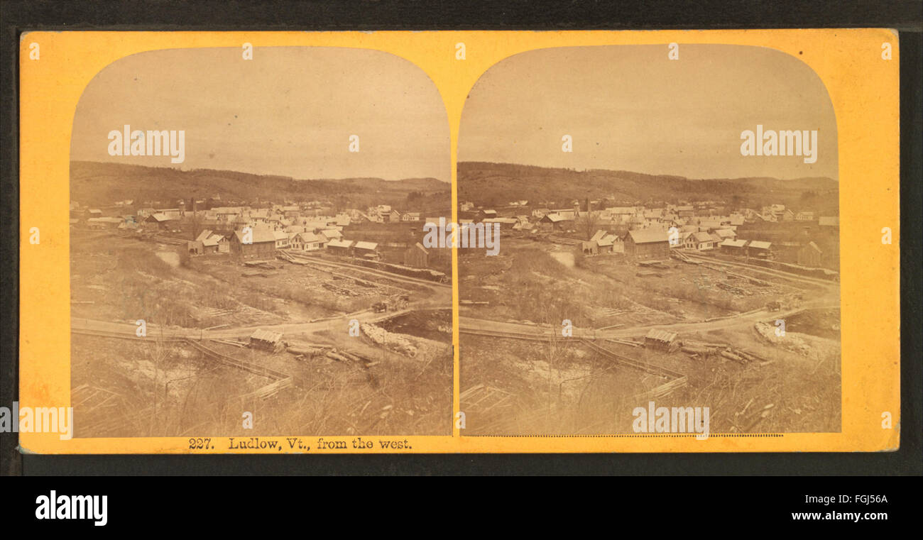 This photograph by A.F. Styles captures a view of Ludlow, Vermont, from ...
