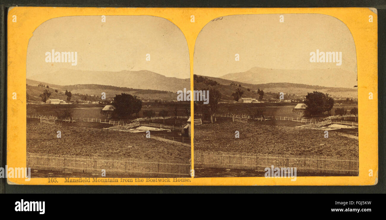 A photograph by Adin French Styles showing Mansfield Mountain as seen ...