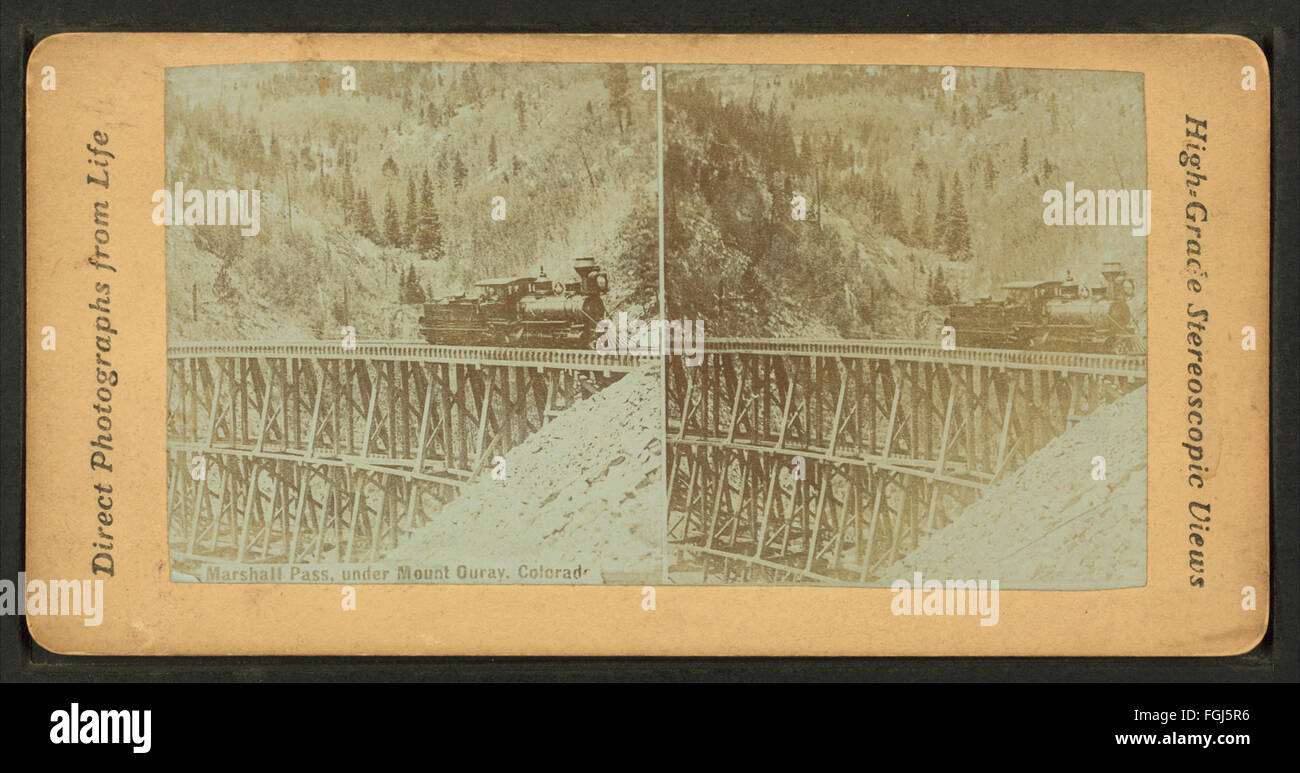 View of Marshall Pass under Mount Ouray in Colorado, showcasing the ...