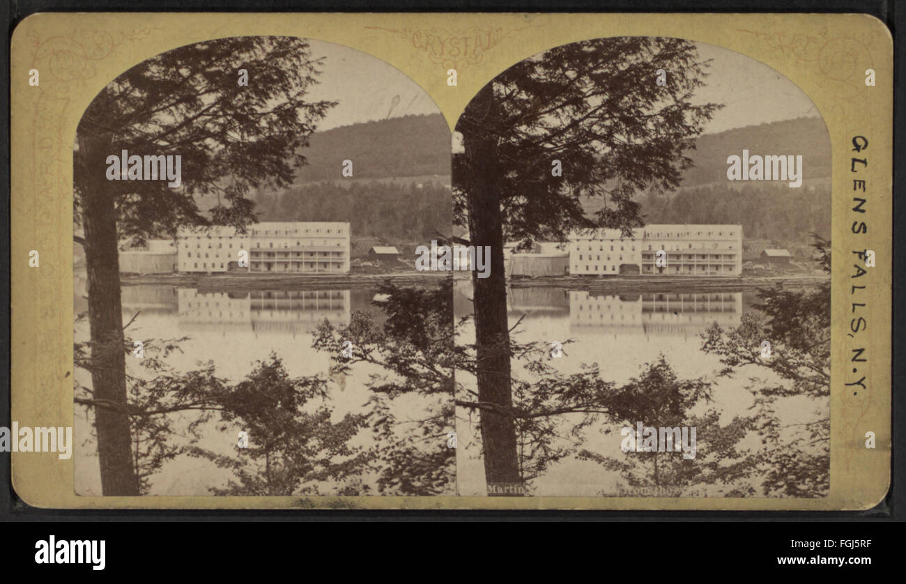 A photograph by Seneca Ray Stoddard showing Martin's on Saranac Lake ...