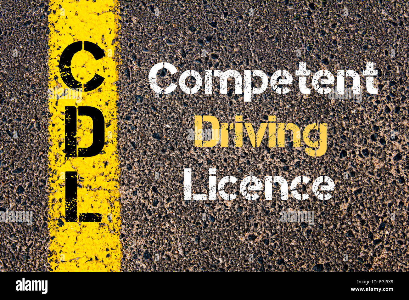 Concept image of Business Acronym CDL Competent Driving Licence written ...