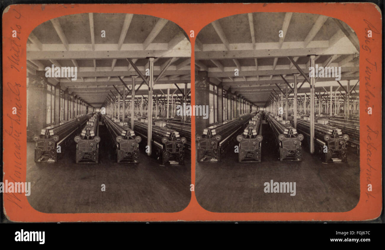 This photograph by A. H. Folsom depicts the ring twisting department of ...