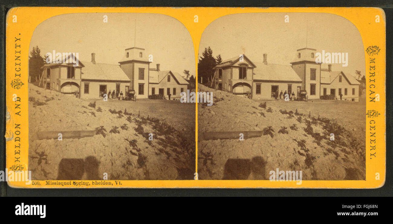 This photograph depicts Missisquoi Springs in Sheldon, Vermont ...