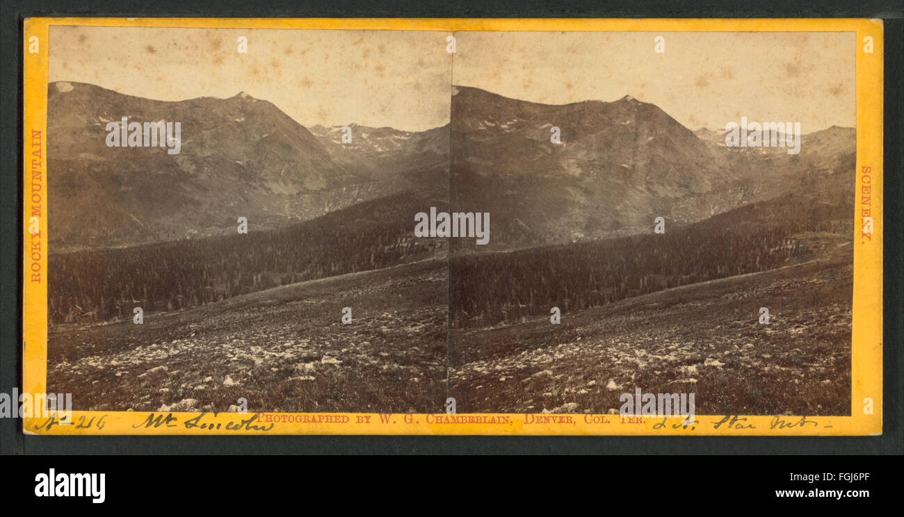 A photograph by William Gunnison Chamberlain capturing Mount Lincoln ...