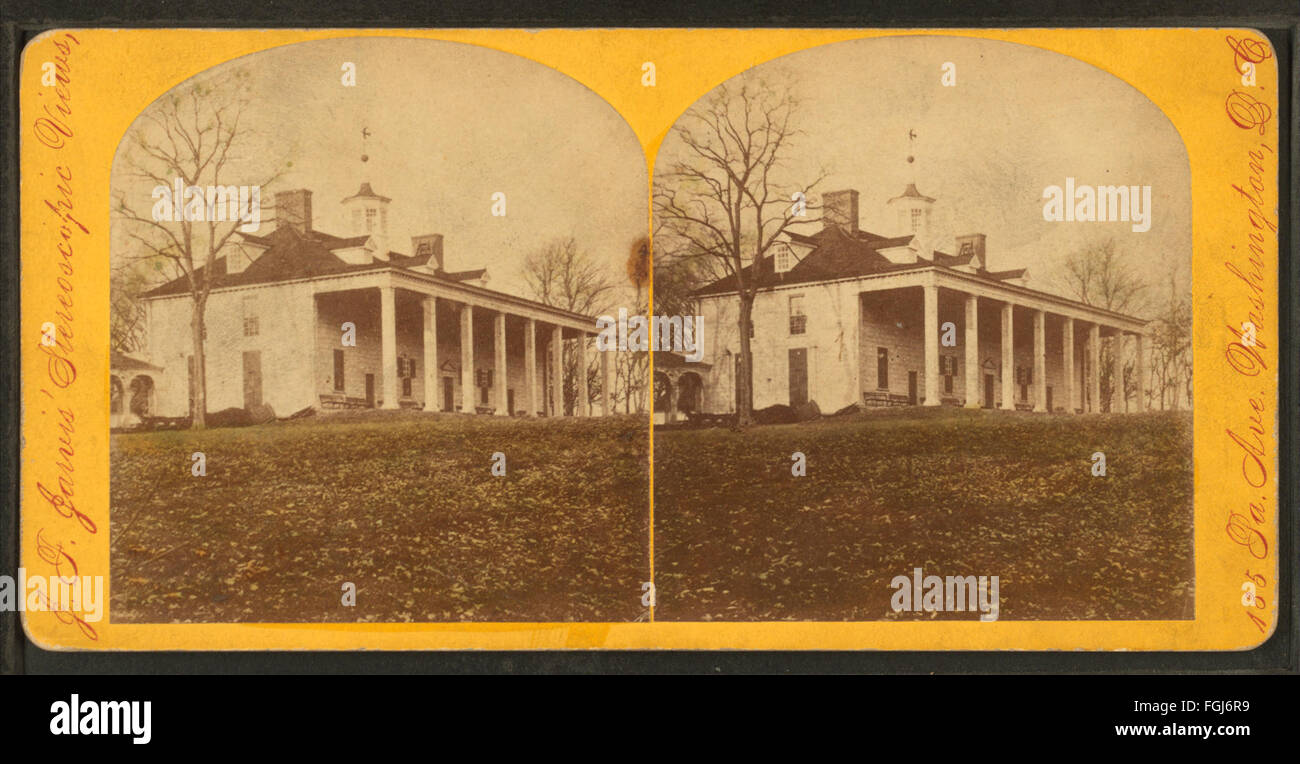 A photograph of Mount Vernon, the historic home of George Washington ...