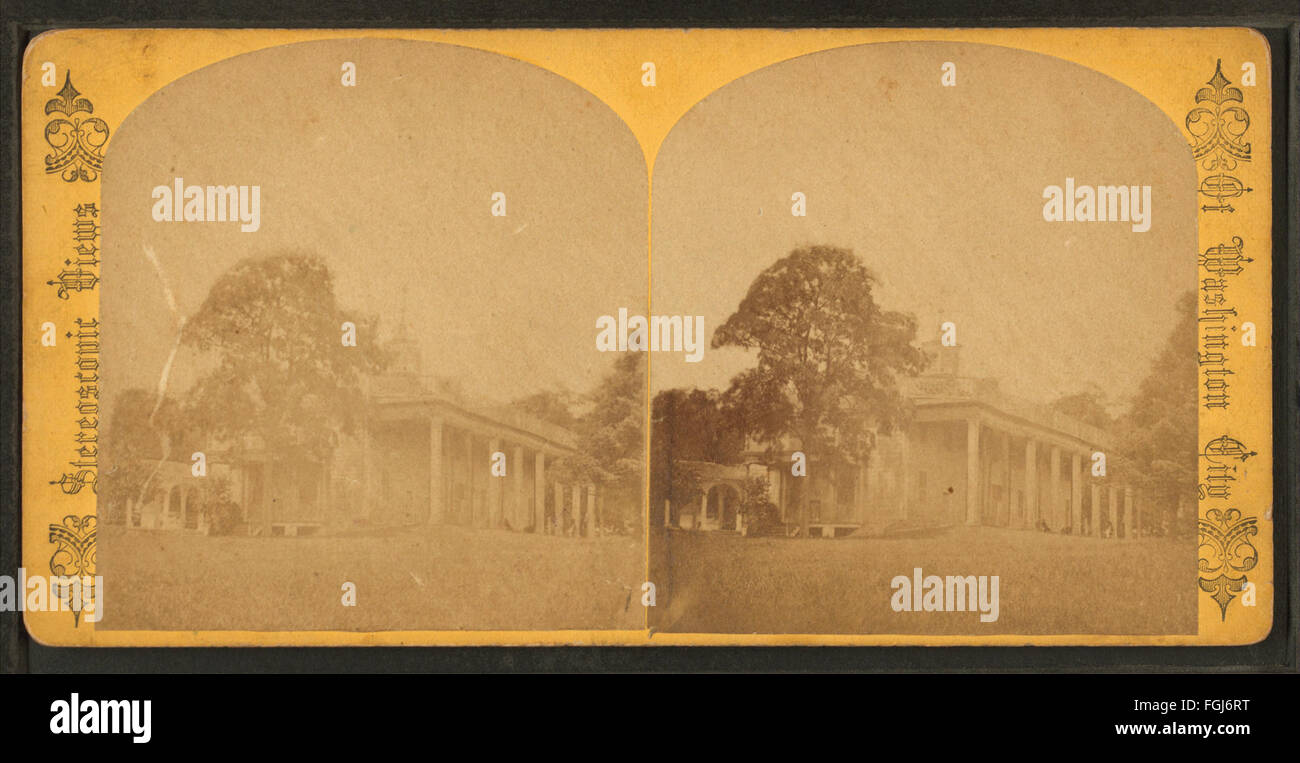 A photograph of Mount Vernon, the historic home of George Washington ...
