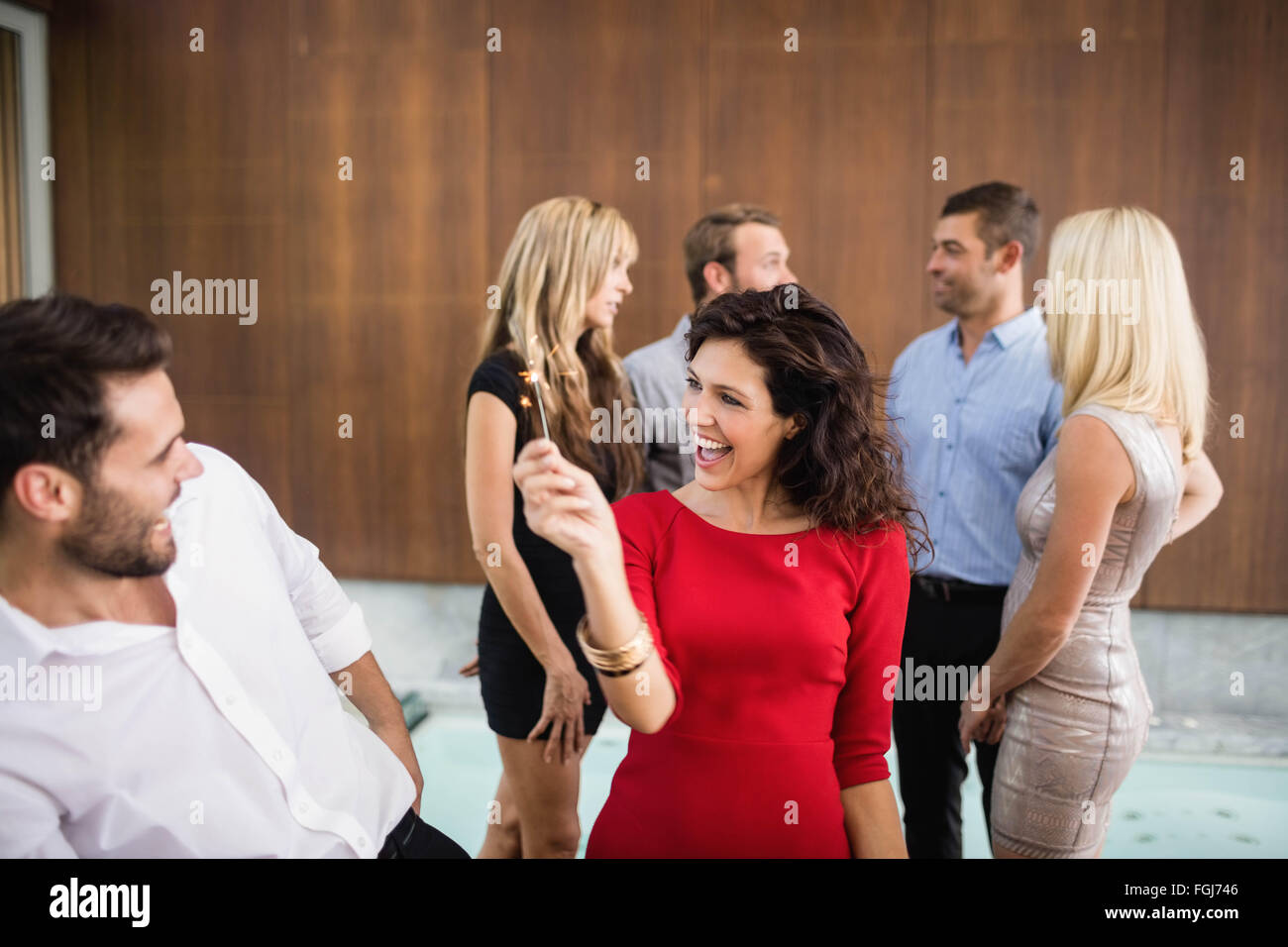 Friends sparklers dancing hi-res stock photography and images - Alamy
