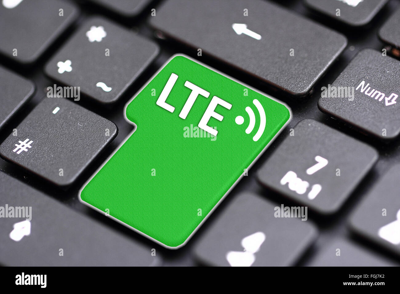 lte on a key Stock Photo - Alamy