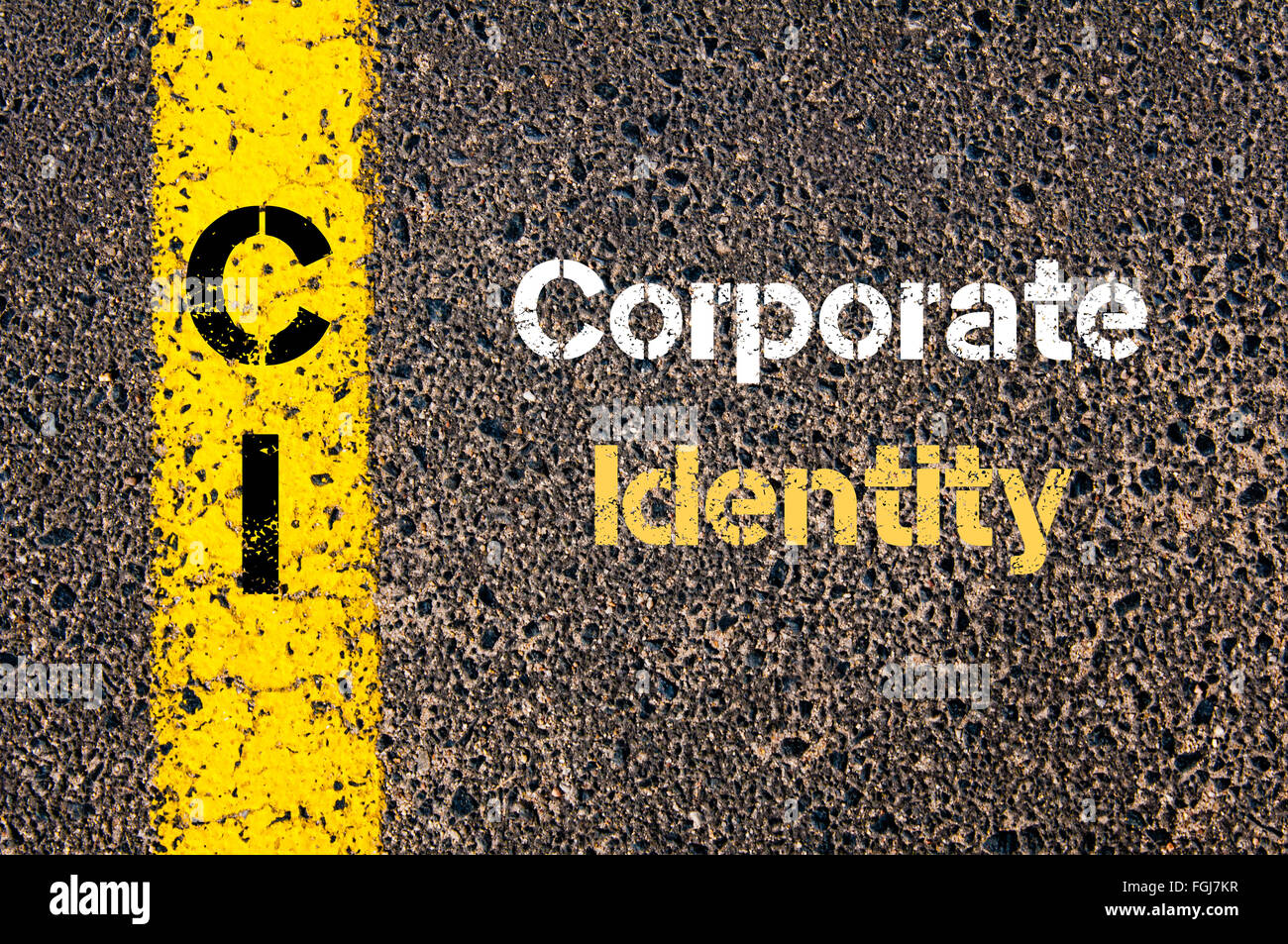 Concept image of Business Acronym CI Corporate Identity written over ...