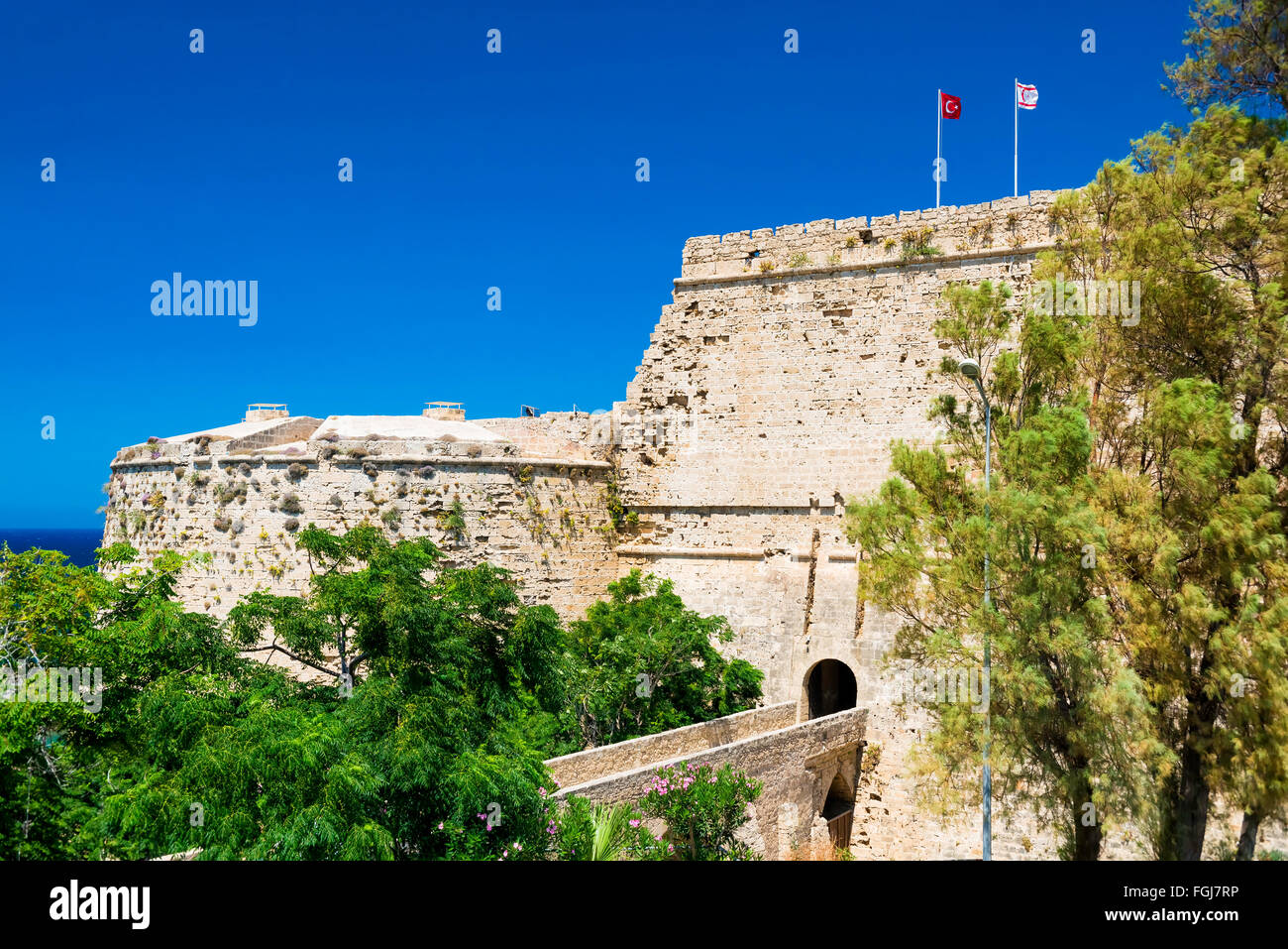 Gate and bridge of Kyrenia Castle. Cyprus Stock Photo - Alamy