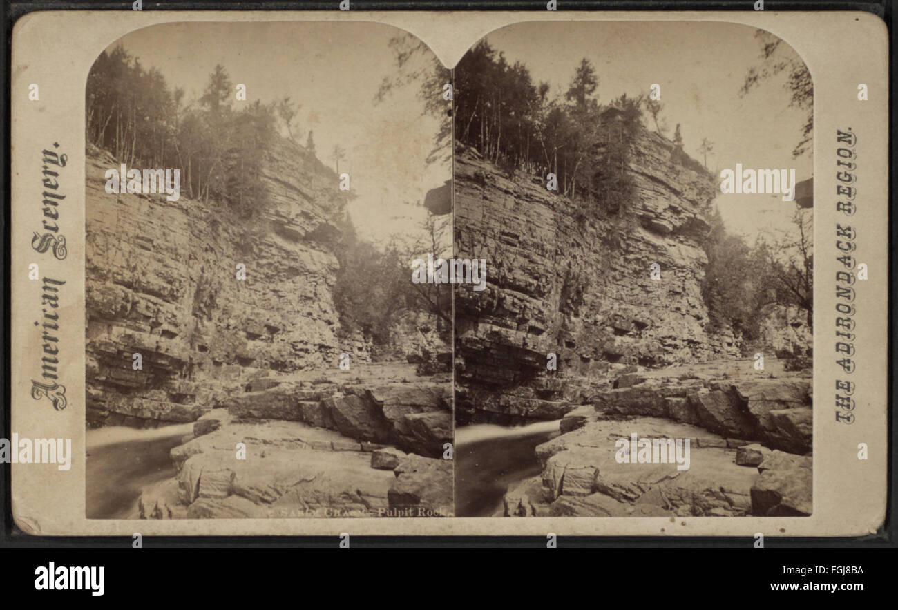 Photograph from the Robert N. Dennis collection of Au Sable Chasm ...