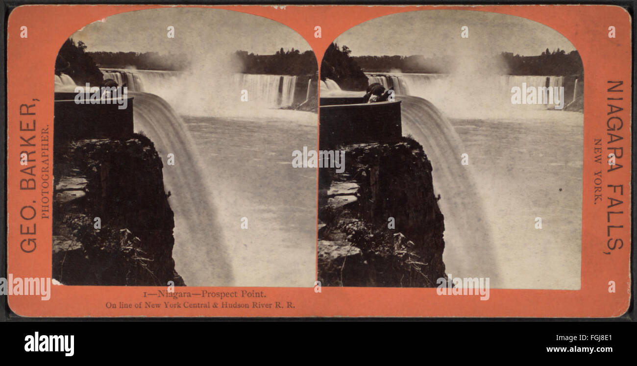 This photograph by George Barker shows Niagara Falls from Prospect Point, capturing the iconic ...