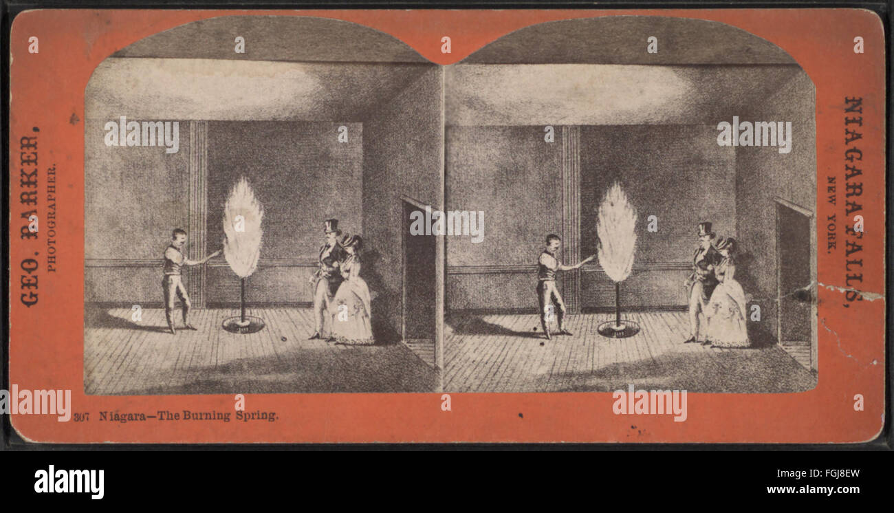 A photograph of the Burning Spring at Niagara, captured by George ...