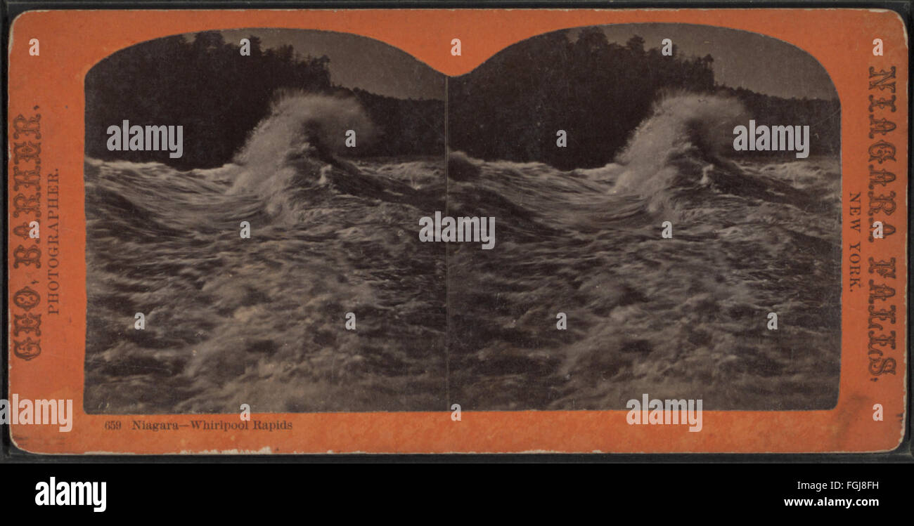 A photograph by George Barker showing the Whirlpool Rapids at Niagara ...