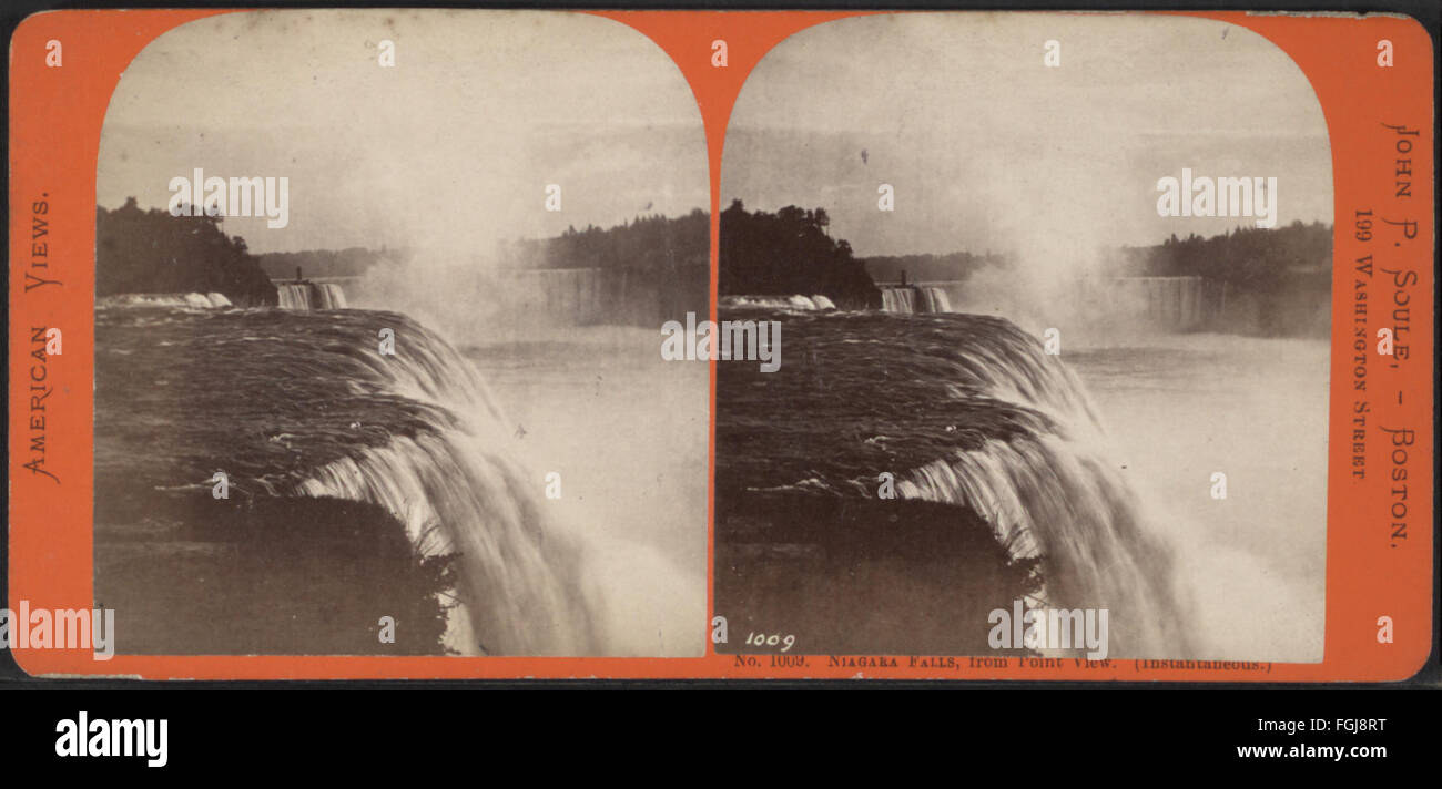 Photograph of Niagara Falls captured from the front view, highlighting ...