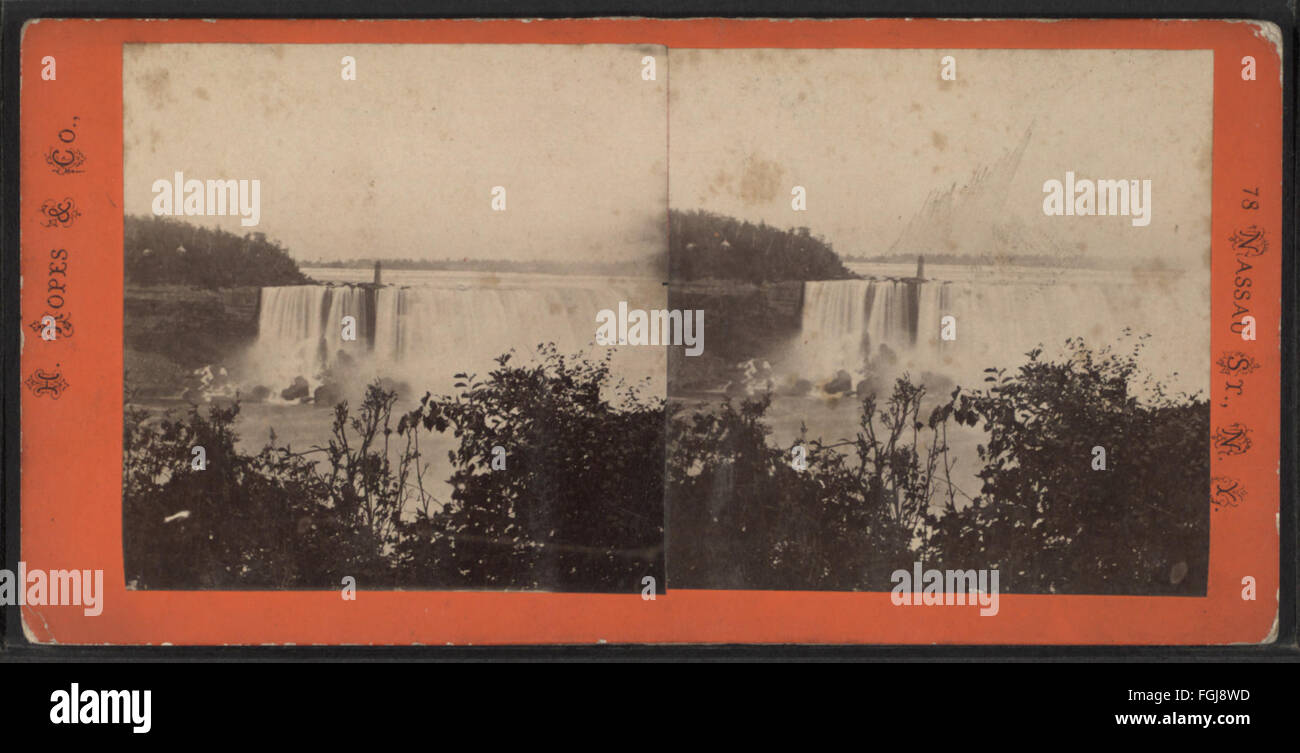 This stereoscopic view shows Niagara Falls from Terrapin Tower ...