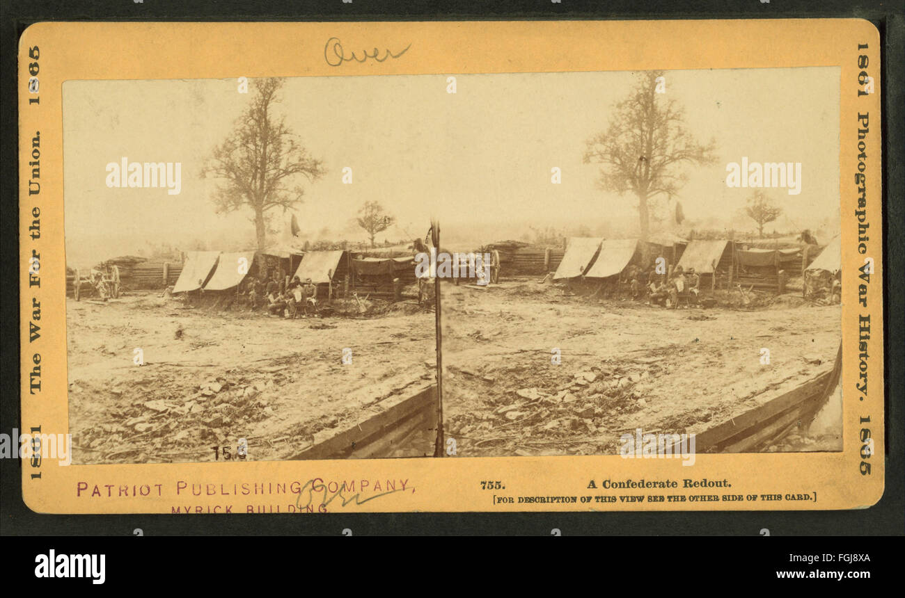 This photograph by Taylor & Huntington shows a Confederate redoubt, a ...