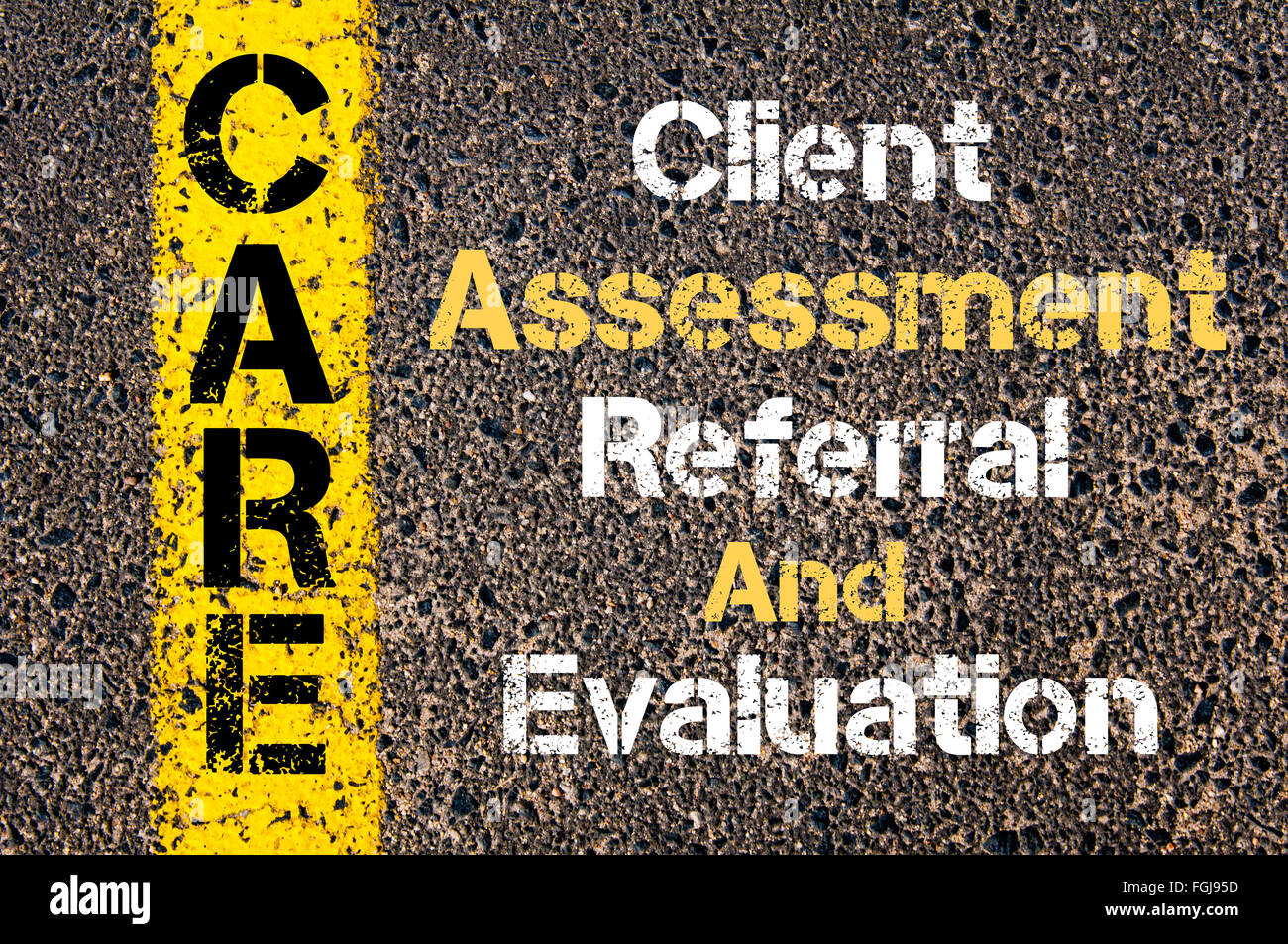 Concept image of Business Acronym CARE Client Assessment Referral And ...