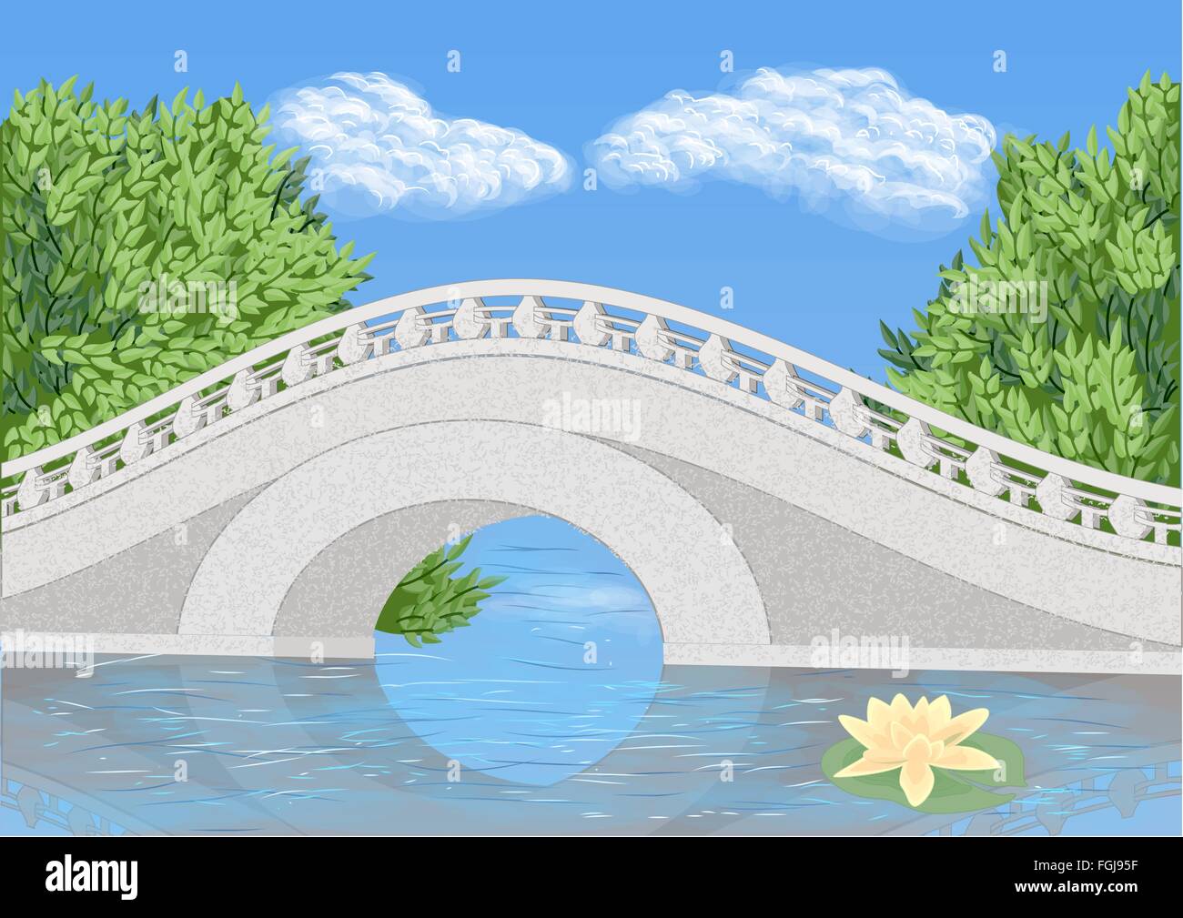 River forest flower Stock Vector Images - Alamy