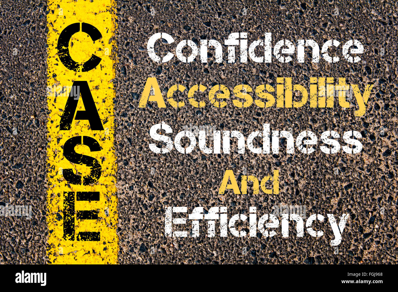 Concept image of Business Acronym CASE Confidence, Accessibility ...