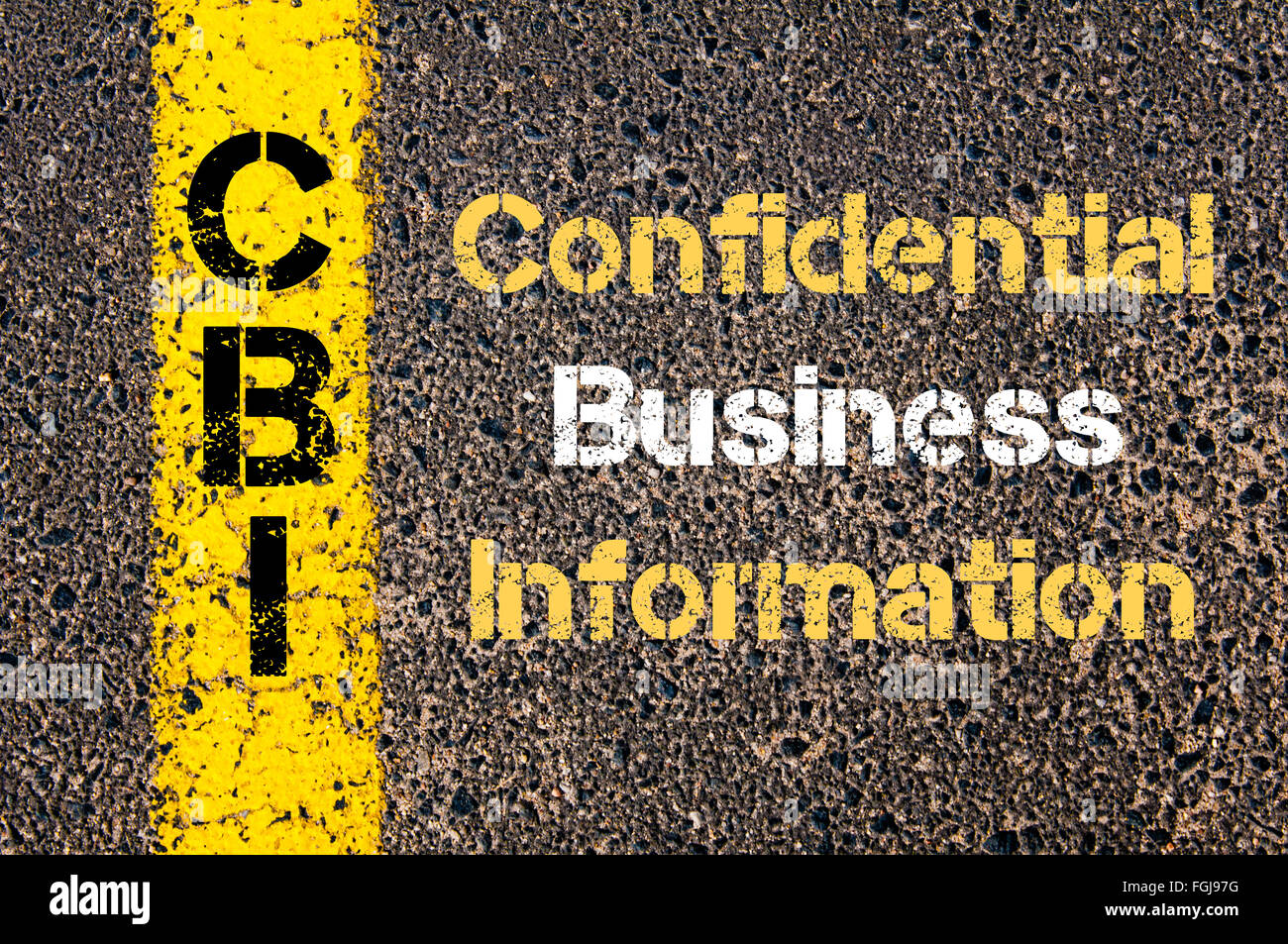 Concept image of Business Acronym CBI Confidential Business Information ...