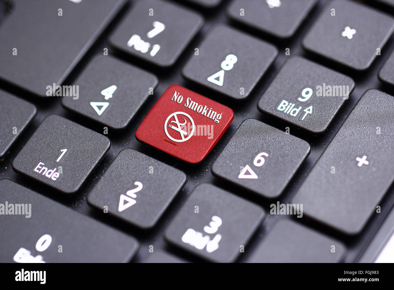 no smoking keyboard Stock Photo - Alamy