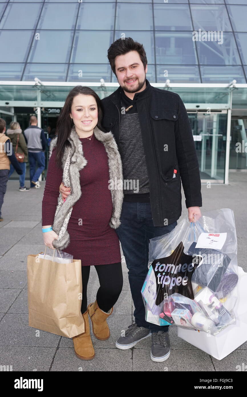 London, UK. 19th February, 2016. Dani Harmer and partner Simon Brough ...