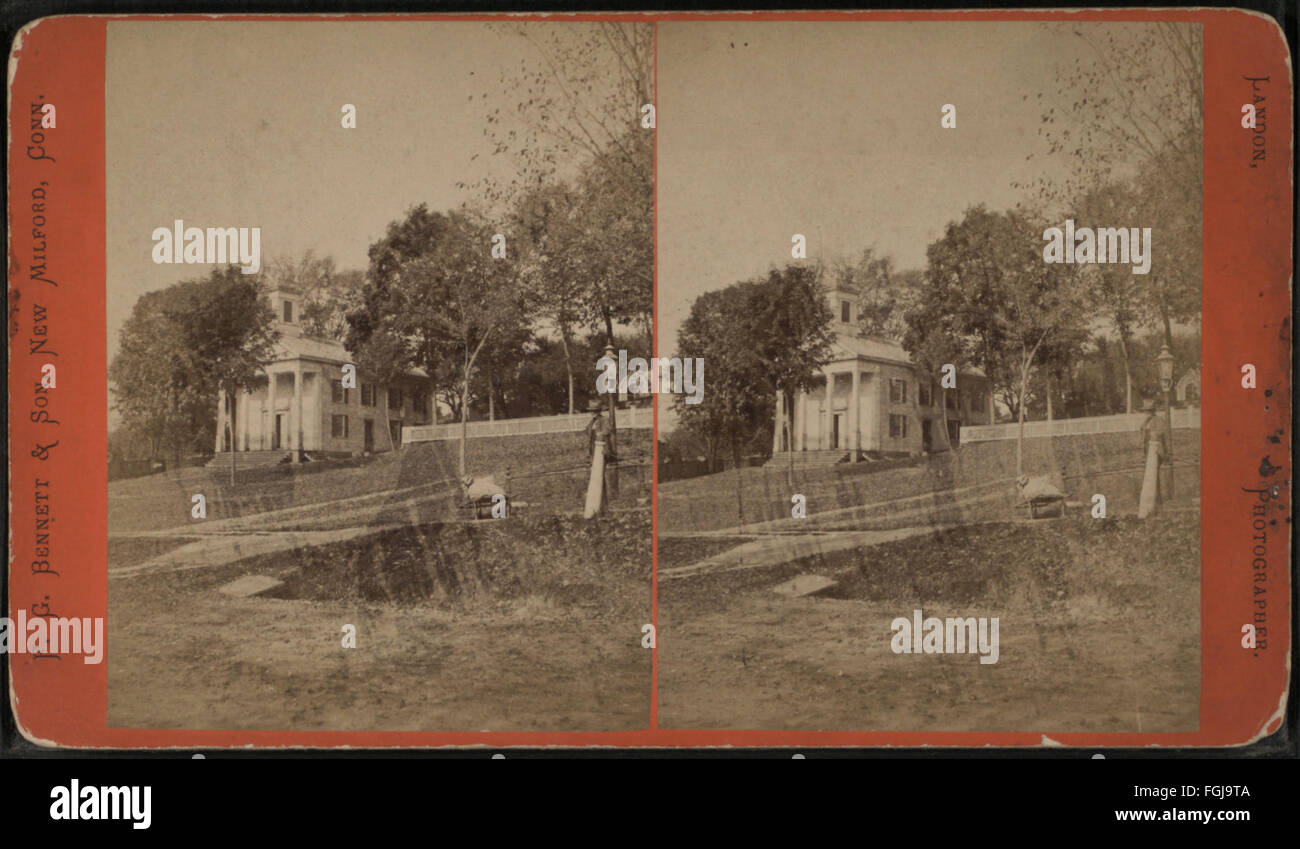 A photograph of the old school house on Main Street in New Milford ...