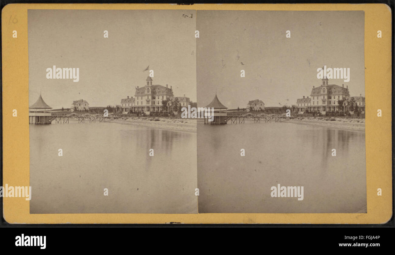 This photograph by David W. Wilson captures a hotel and gazebo situated ...