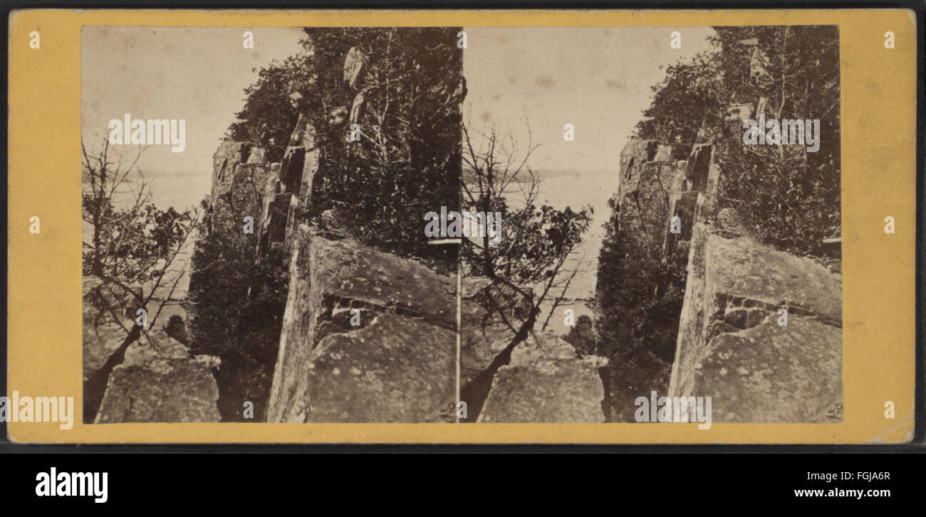 Stereoscopic photograph showing the Palisades along the Hudson River ...
