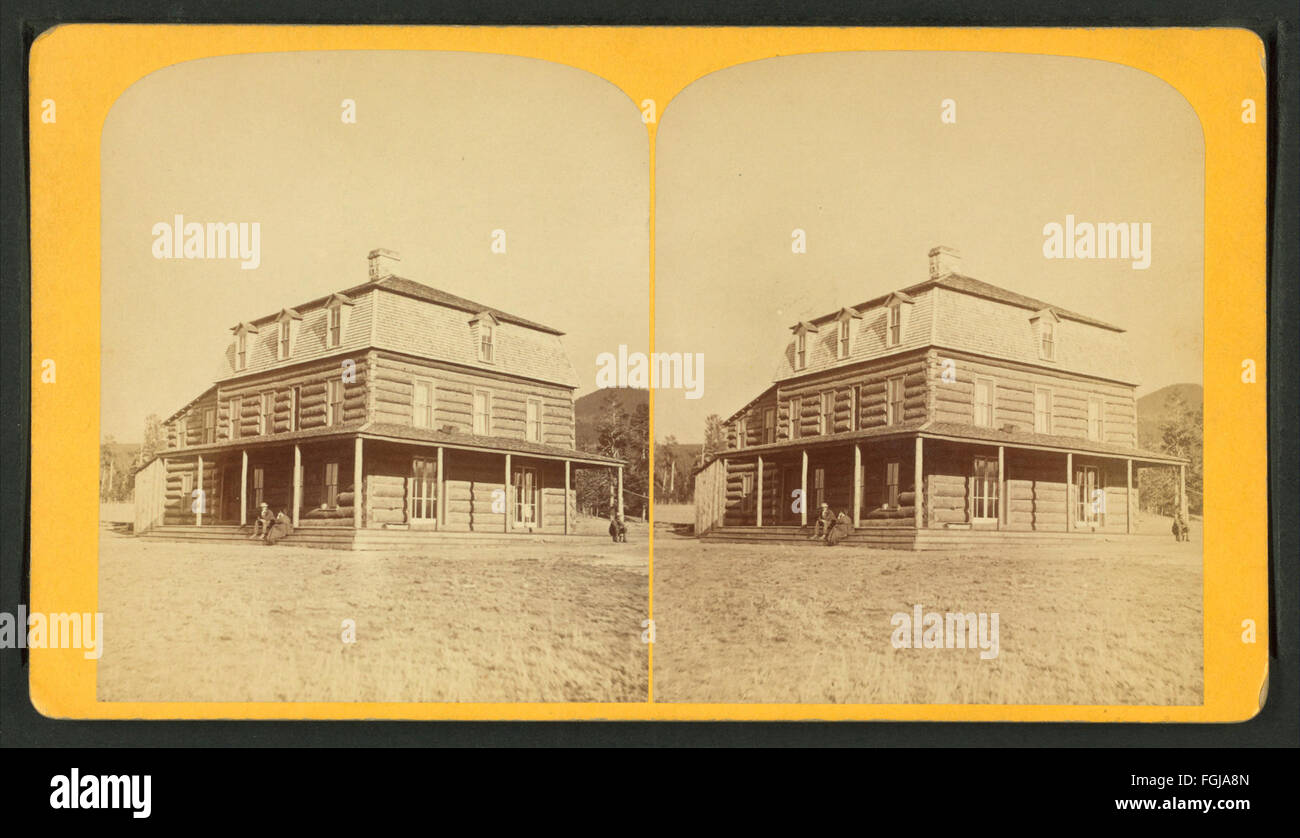 A photograph by Byron H. Gurnsey showing the Park Hotel at Manitou Park ...