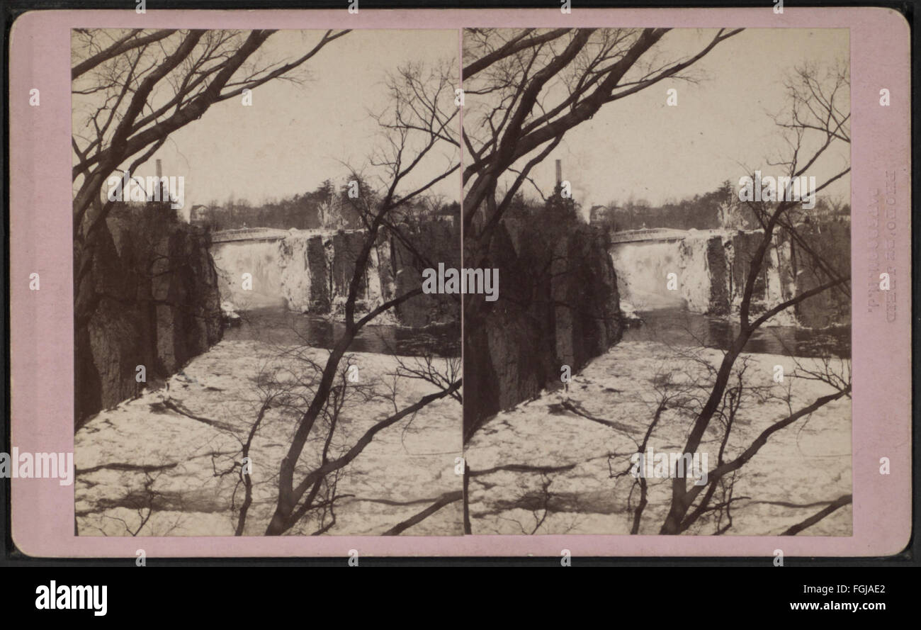 This image captures the dramatic Passaic Falls in Paterson, New Jersey ...