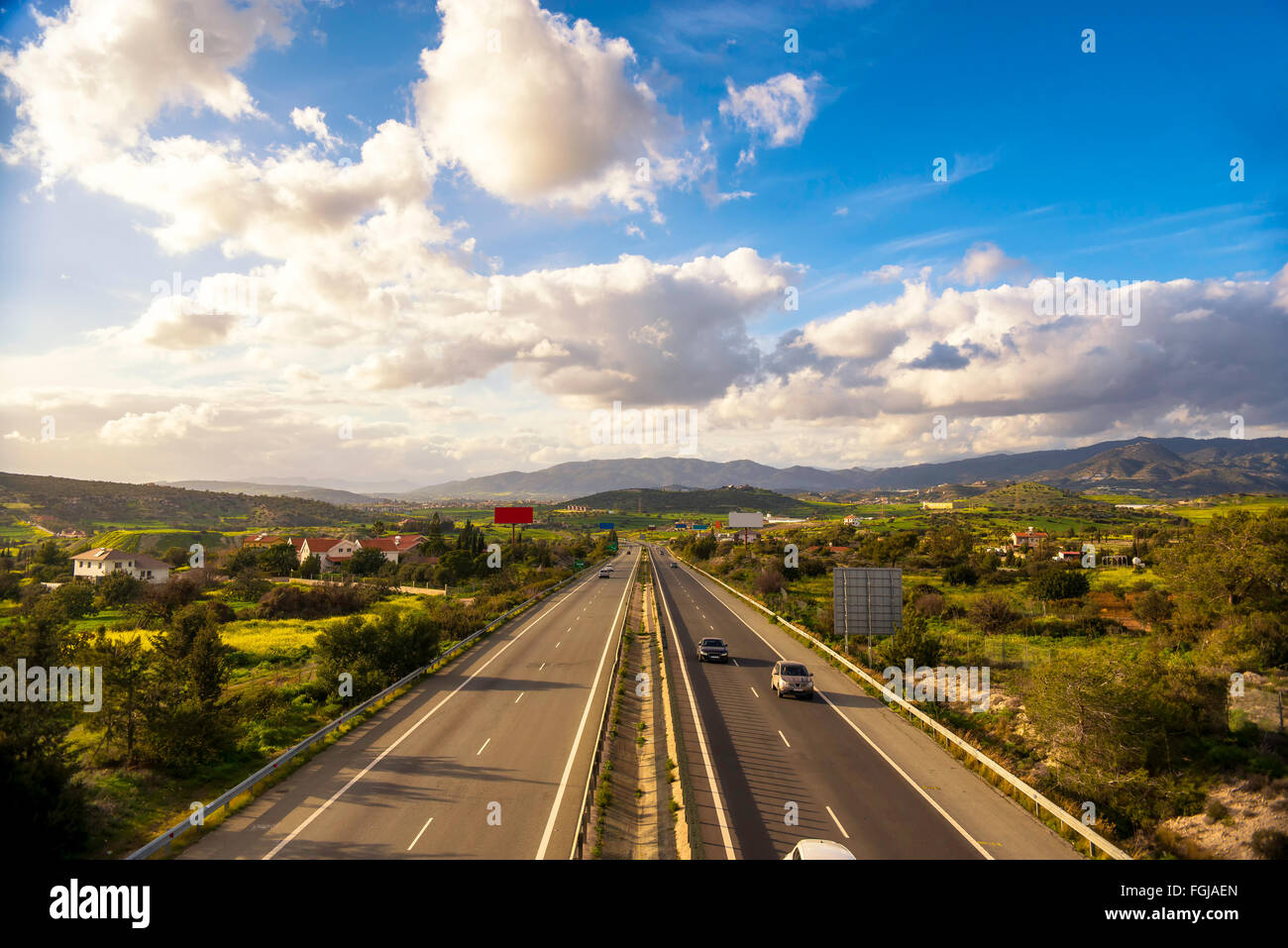 Highway road in Nicosia, Cyprus Stock Photo - Alamy