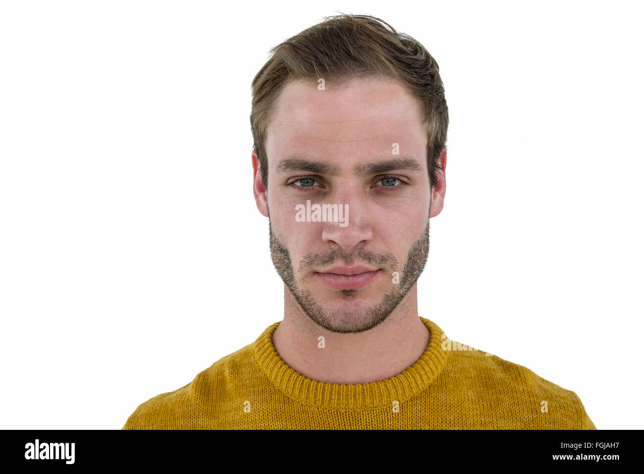Hipster man looking serious Stock Photo - Alamy