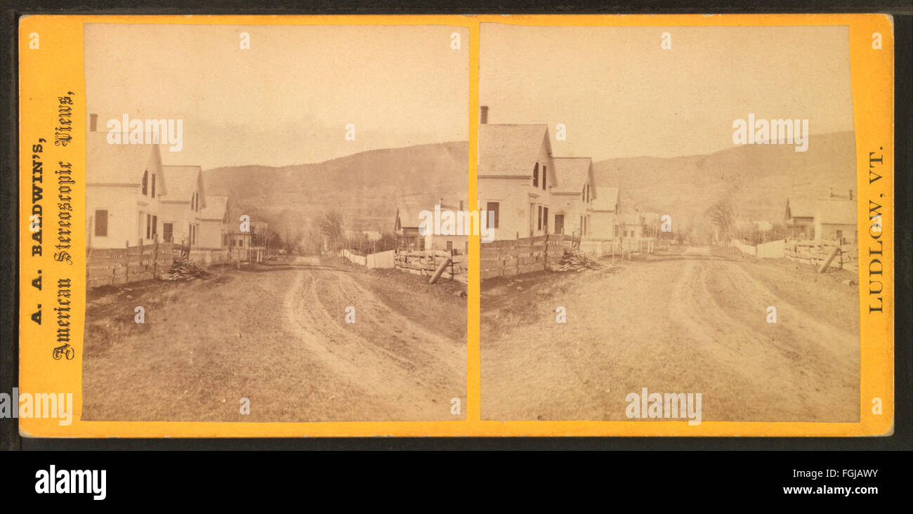 Photograph of Pleasant Street in an unspecified location, captured ...
