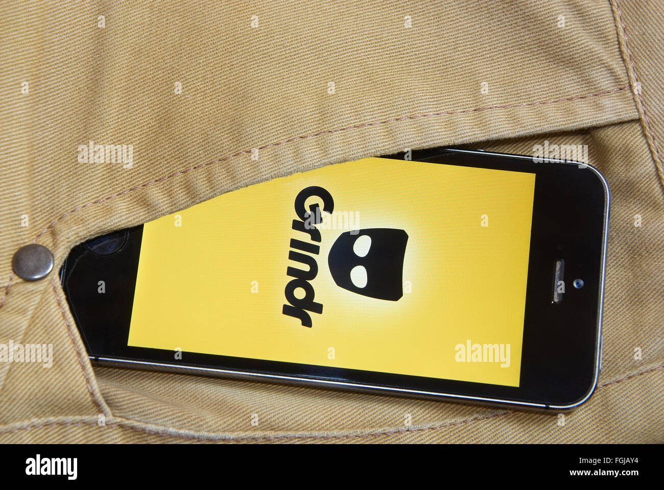 Grindr on mobile phone hi-res stock photography and images - Alamy