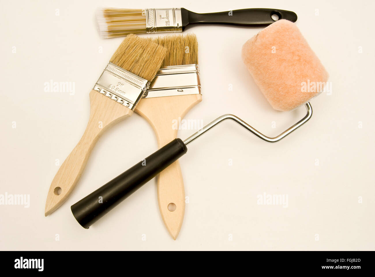 Paint Brush and Roller Set Stock Photo - Alamy