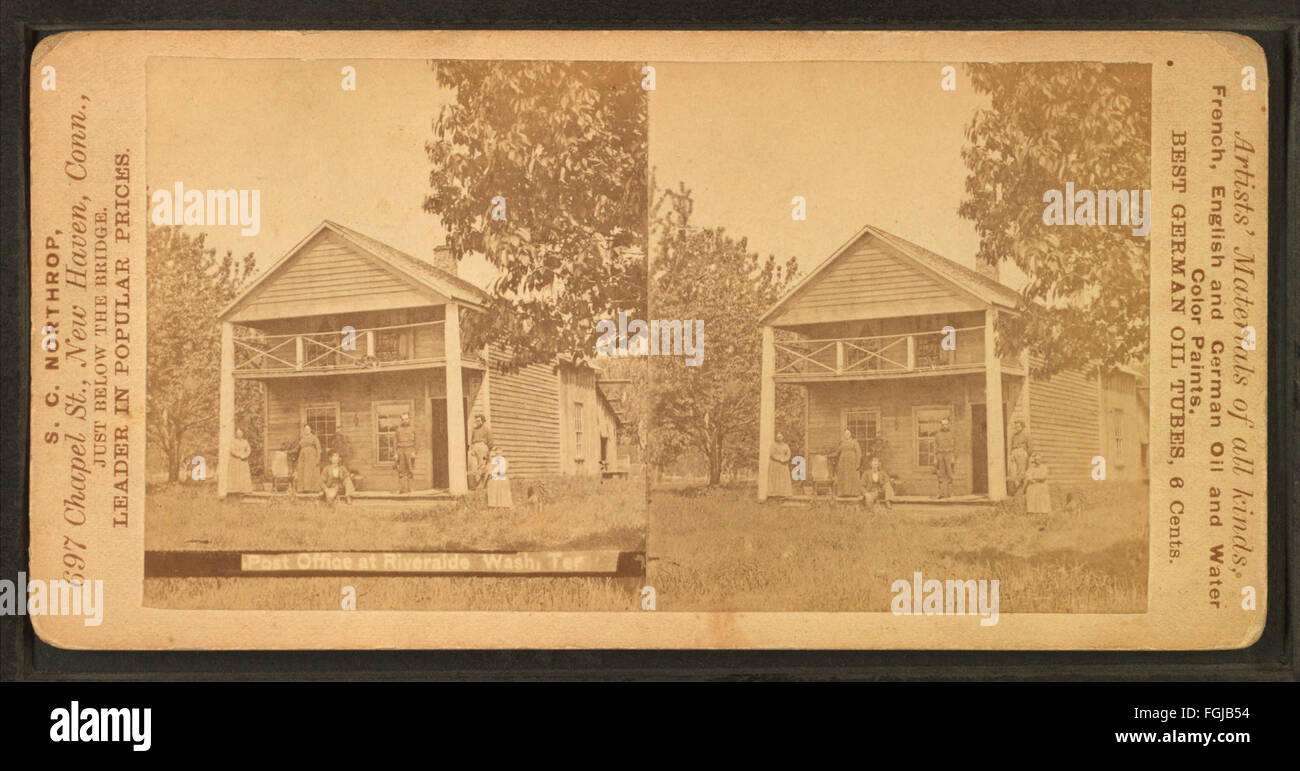 Photograph of the post office at Riverside in Washington Territory ...