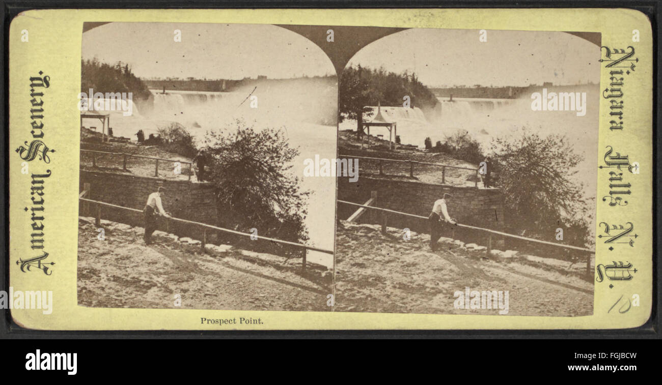 A stereoscopic photograph showing Prospect Point, capturing a scenic ...