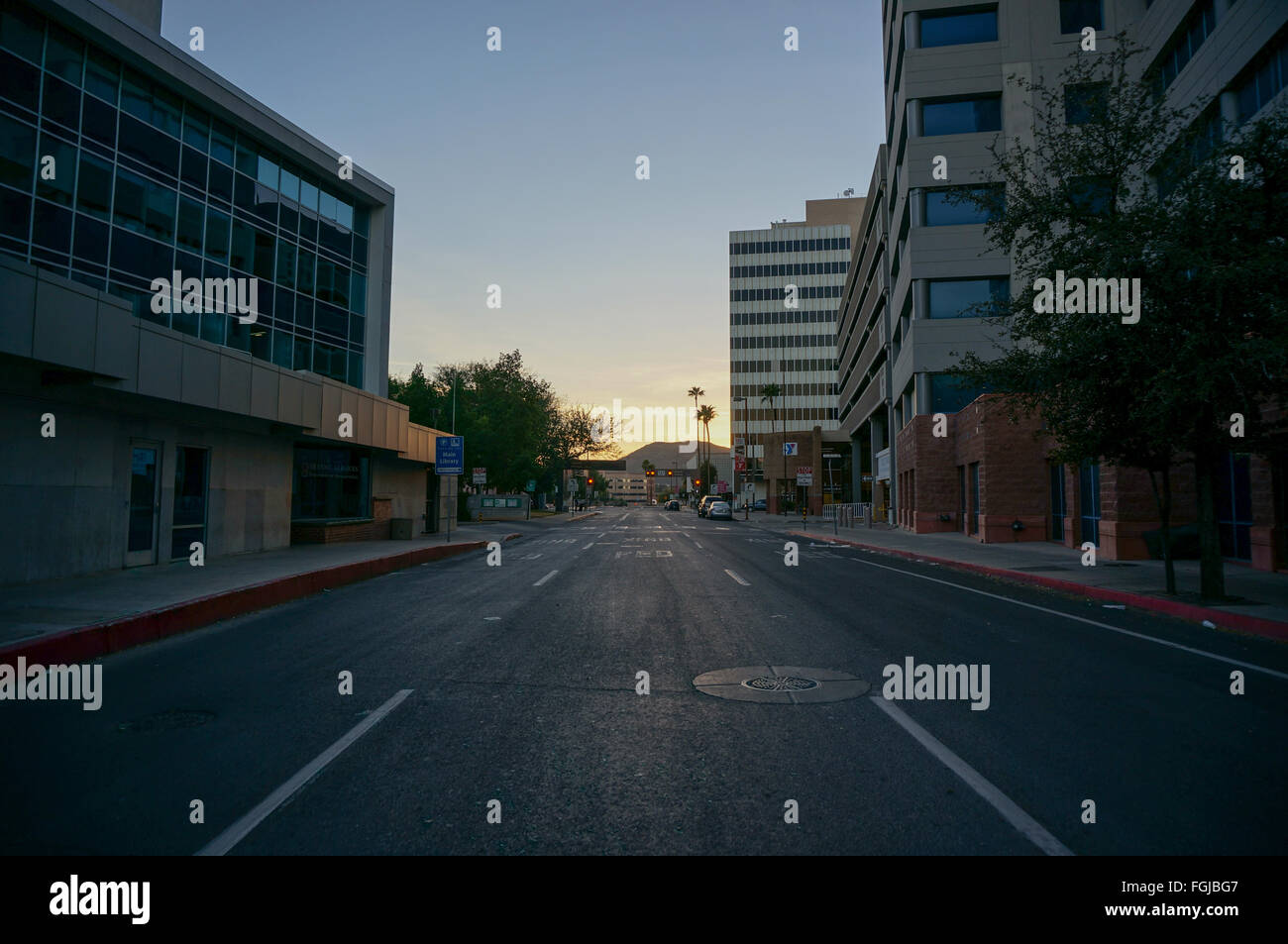 Night setting on the street Stock Photo - Alamy