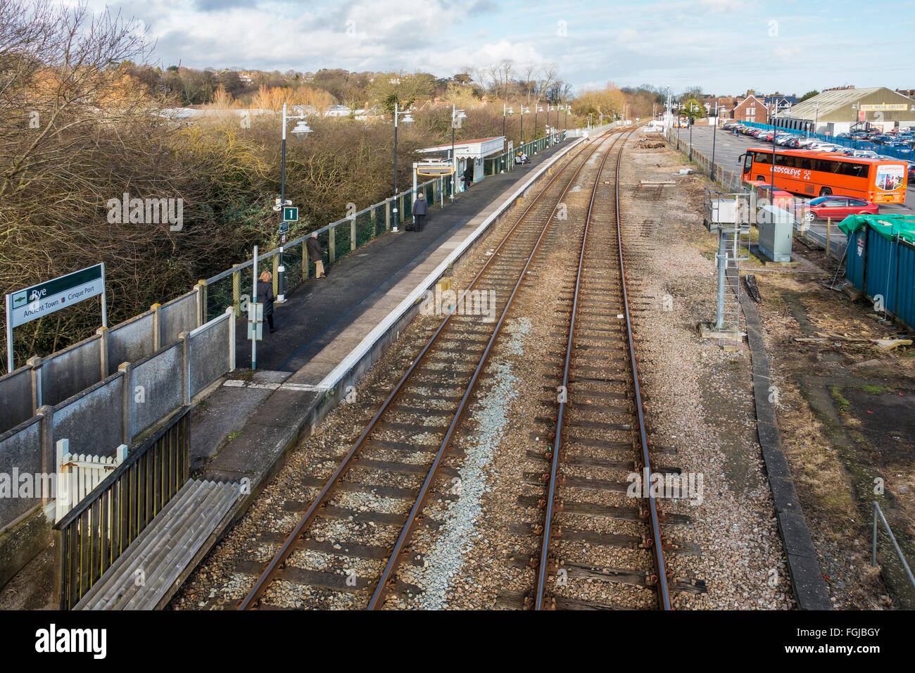 Rye Station Ashford Bound Platform East Sussex Stock Photo - Alamy