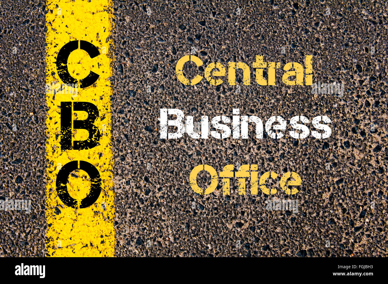 Concept image of Business Acronym CBO Central Business Office written ...
